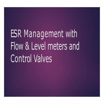 ESR Control System with Flow Meters, SCADA & PLC | PPT