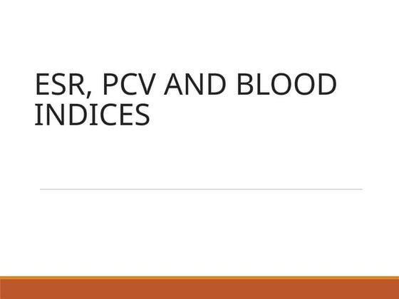 Esr method, principle and interpretation | PPTX