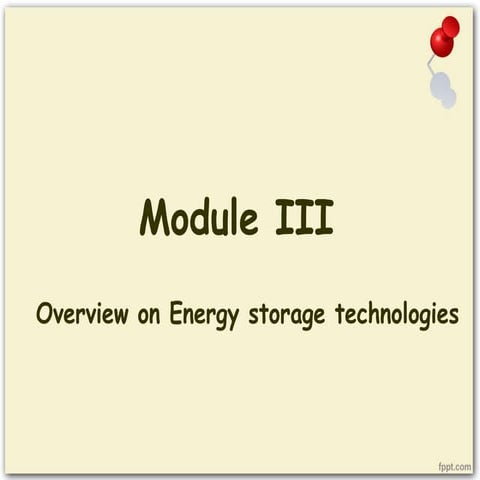 Energy storage systems notes module 3 ktu | PPT