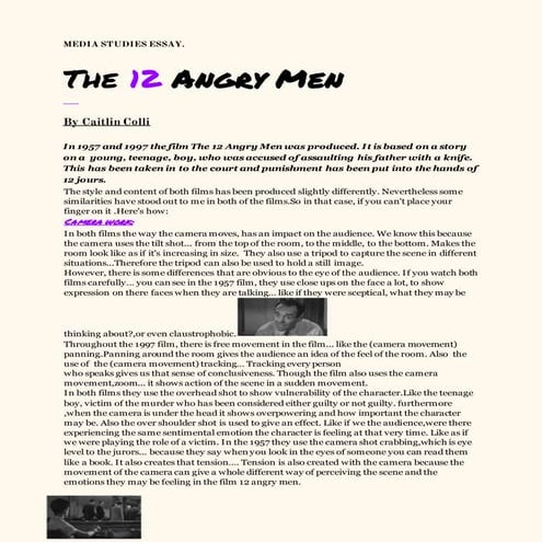 12 angry men character profile | DOCX
