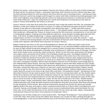 Auteur Theory - Wes Anderson | PPTX