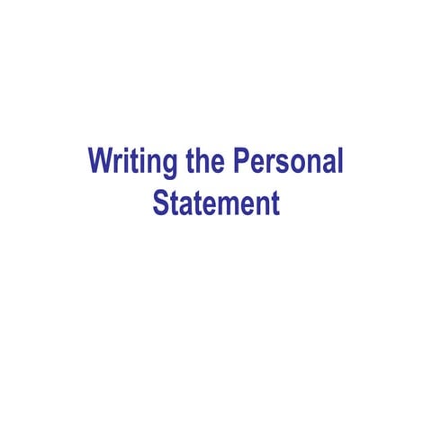 How to write a Personal Essay for College | PPT
