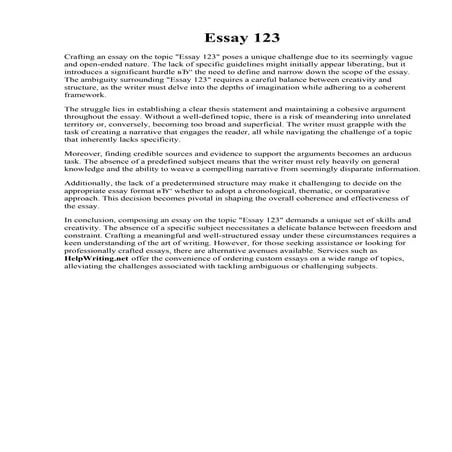 English Essay. How to Write an English Essay with Sample Essays ...