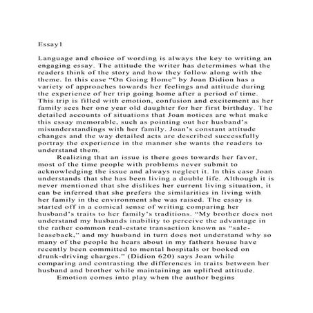 Essay1Language and choice of wording is always the key to writ.docx