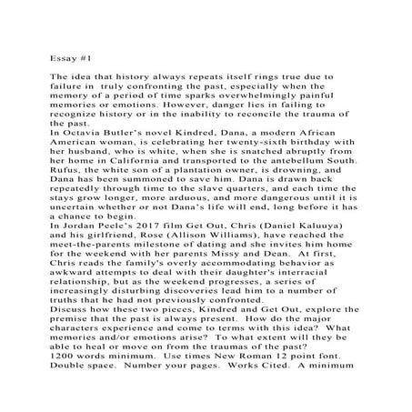 Essay #1The idea that history always repeats itself rings true.docx