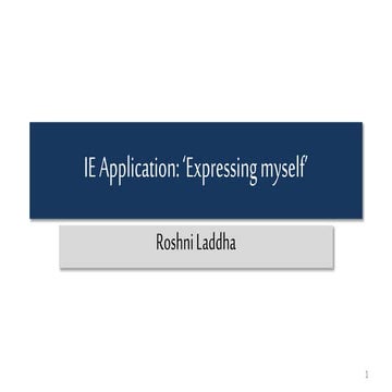 Ie business school express yourself | PPTX
