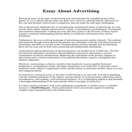 Essay About Advertising.pdf