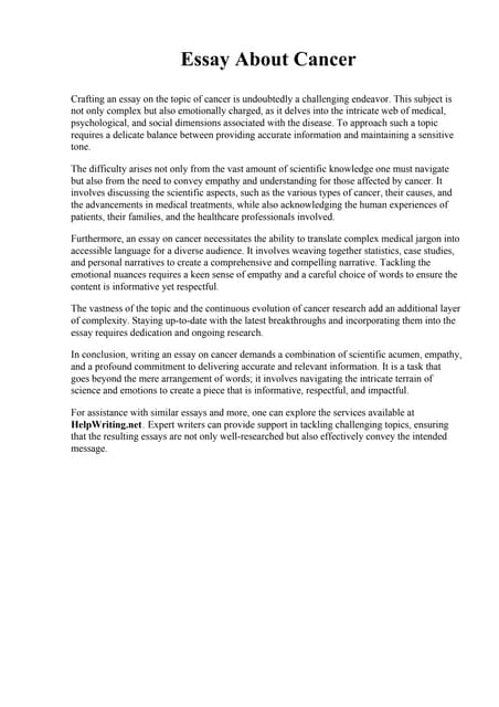 Essay On Breast Cancer.pdf | Cancer | Diseases and Conditions