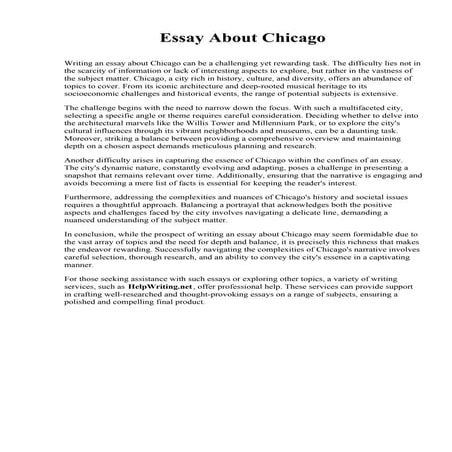 Essay About Chicago.pdf