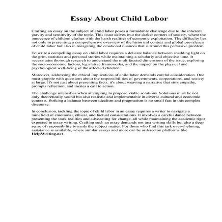 Essay About Child Labor.pdf