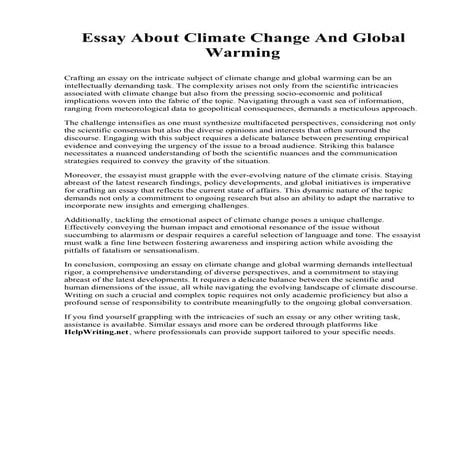 Essay About Climate Change And Global Warming.pdf