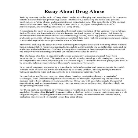 Essay About Drug Abuse.pdf