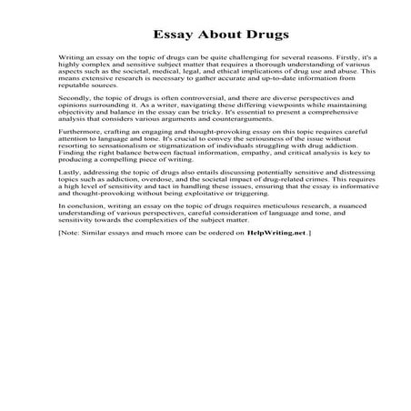 Essay About Drugs.pdf