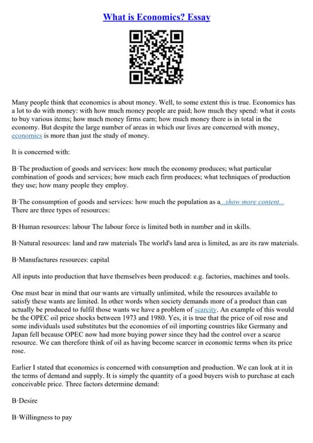 1 say's law of markets | PPTX | Job Market | Economy