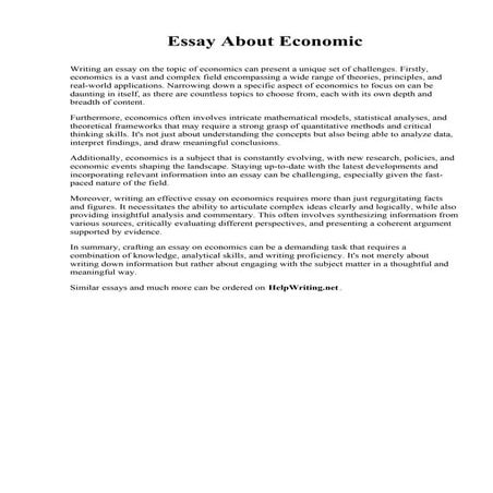 Essay About Economic.pdf