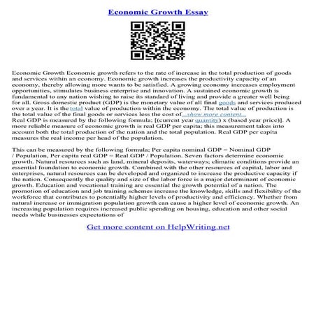 Essay About Economy | PDF
