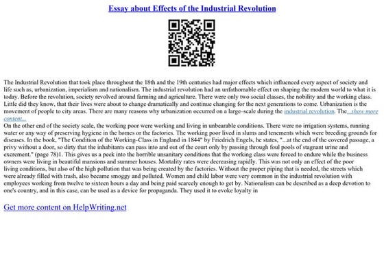 Industrial Revolution In Britain Essay | PDF