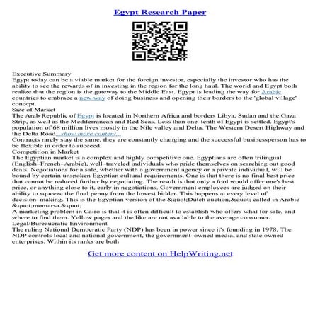 Essay About Egypt | PDF