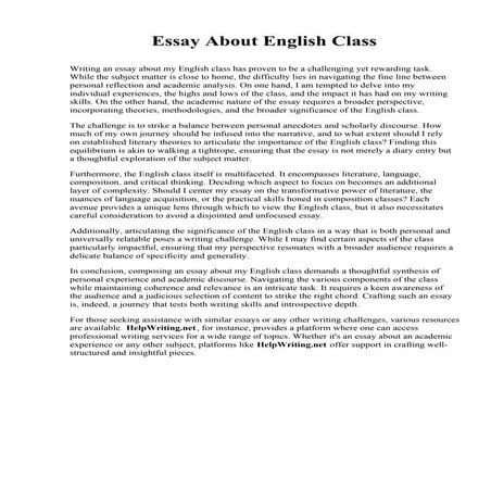 Essay About English Class.pdf