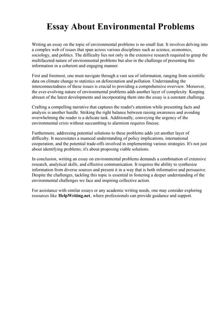 Essay On Environmental Problems.pdf