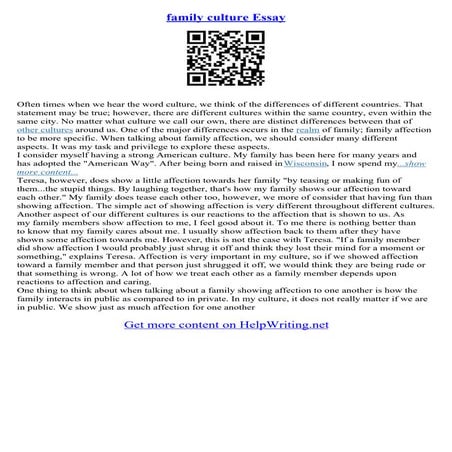 Essay About Family Background | PDF