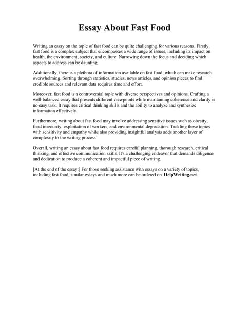 Fast Food Essay Topics.pdf