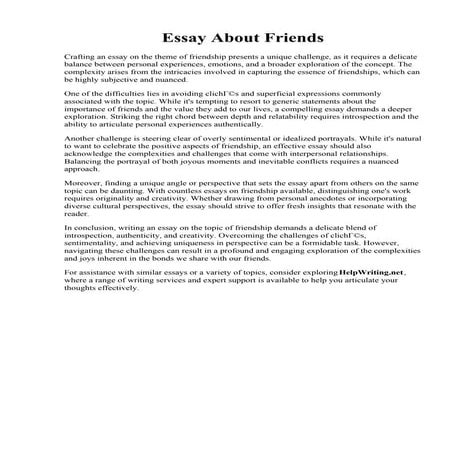 Essay About Friends.pdf