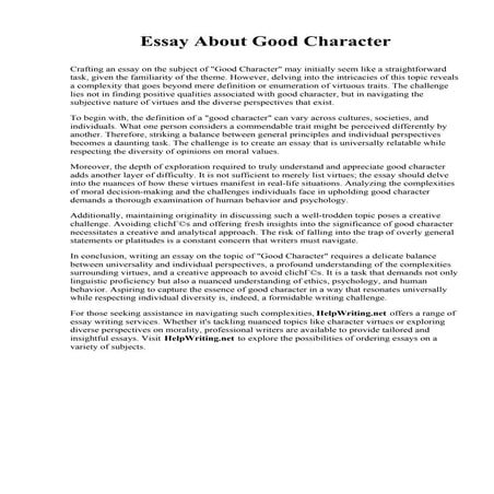 Essay About Good Character.pdf