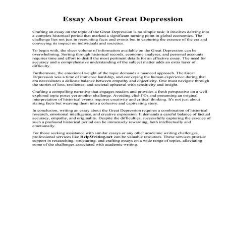 Essay About The Great Depression.pdf