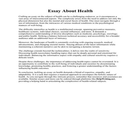 Essay About Health.pdf