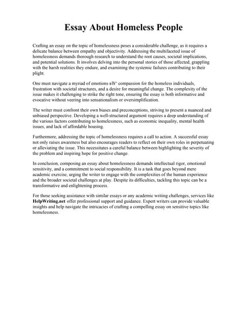 Essay About Homelessness.pdf