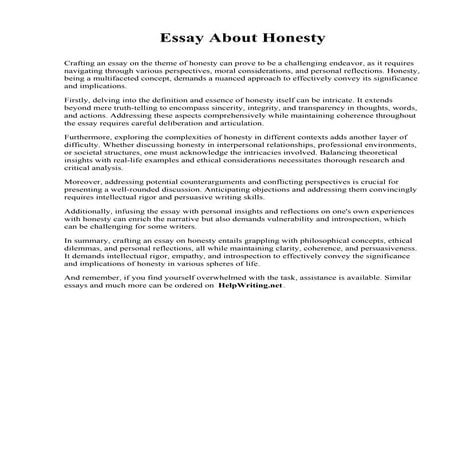 Essay About Honesty.pdf