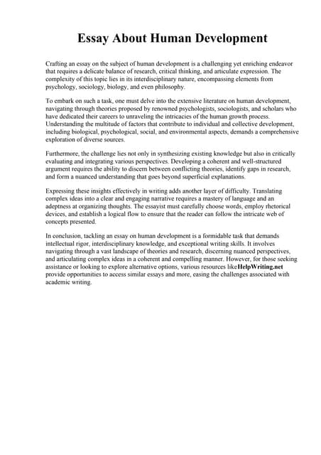 Human Development Essay.pdf