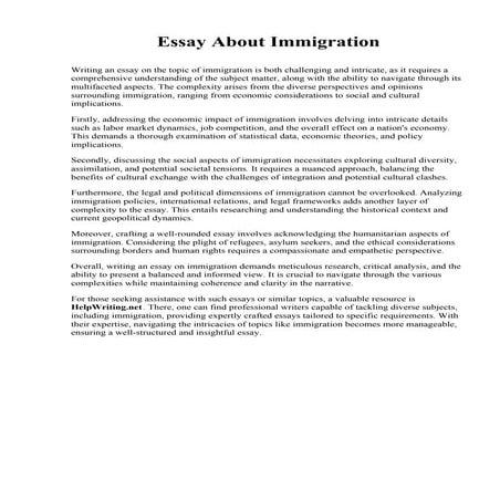 Essay About Immigration.pdf