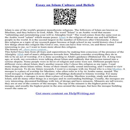 Essay About Islam | PDF