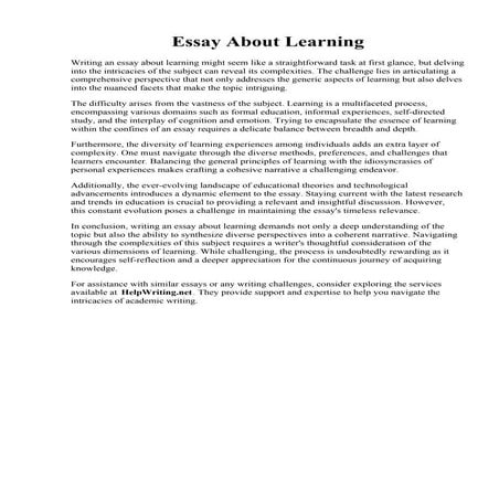Essay About Learning.pdf