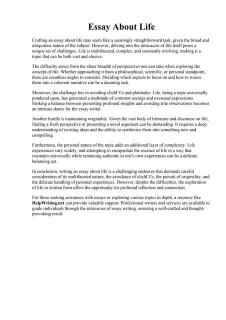 Short Story Essay Examples | PDF