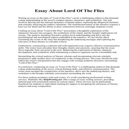 Essay About Lord Of The Flies.pdf