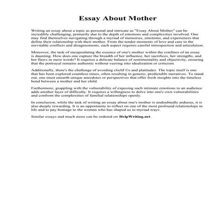 Essay About Mother.pdf