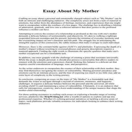 Essay About My Mother.pdf
