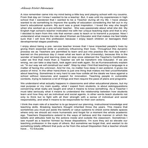 My role as a teacher | DOCX