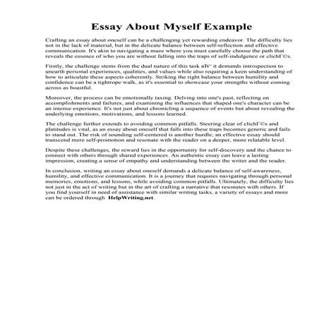Essay About Myself Example.pdf | Menopause | Endocrine and Metabolic ...