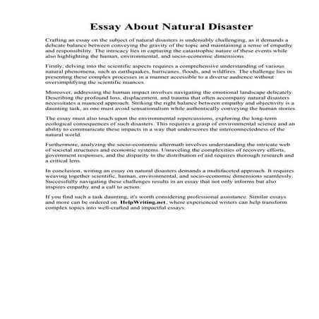 Essay About Natural Disaster.pdf