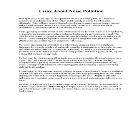 Essay About Noise Pollution.pdf