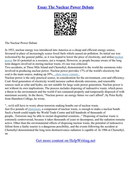 Essay On Atomic Energy | PDF