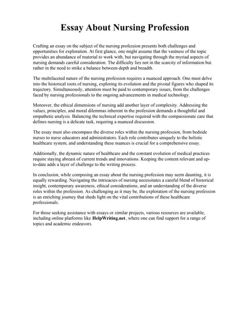 Nursing Essay Writing. Indiana University Southeast | PDF