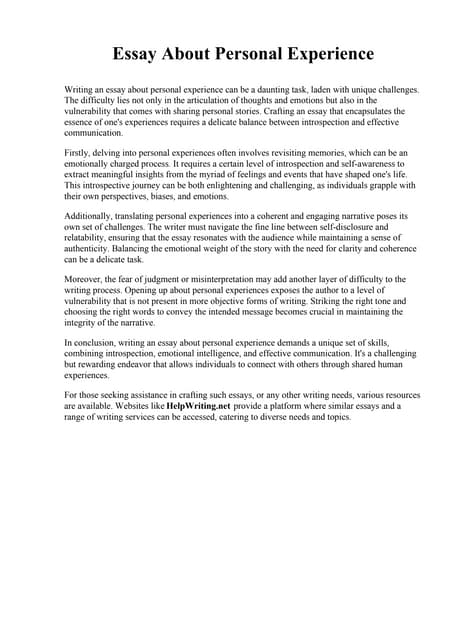 My First Experience Essay.pdf