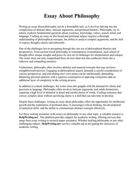 Example Of Philosophical Essay.pdf