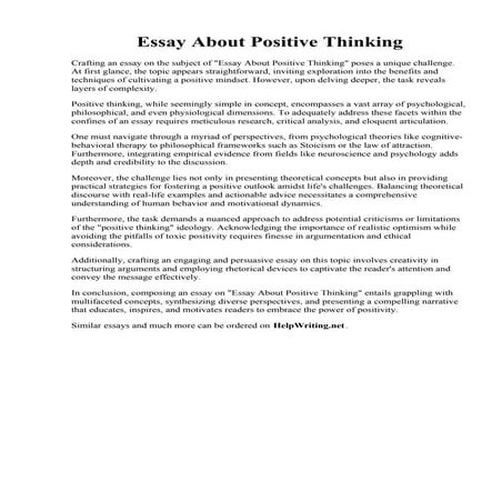 Essay About Positive Thinking.pdf