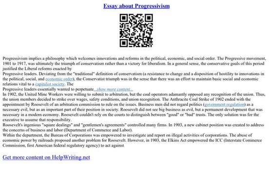 Progressivism Reflection | PPT